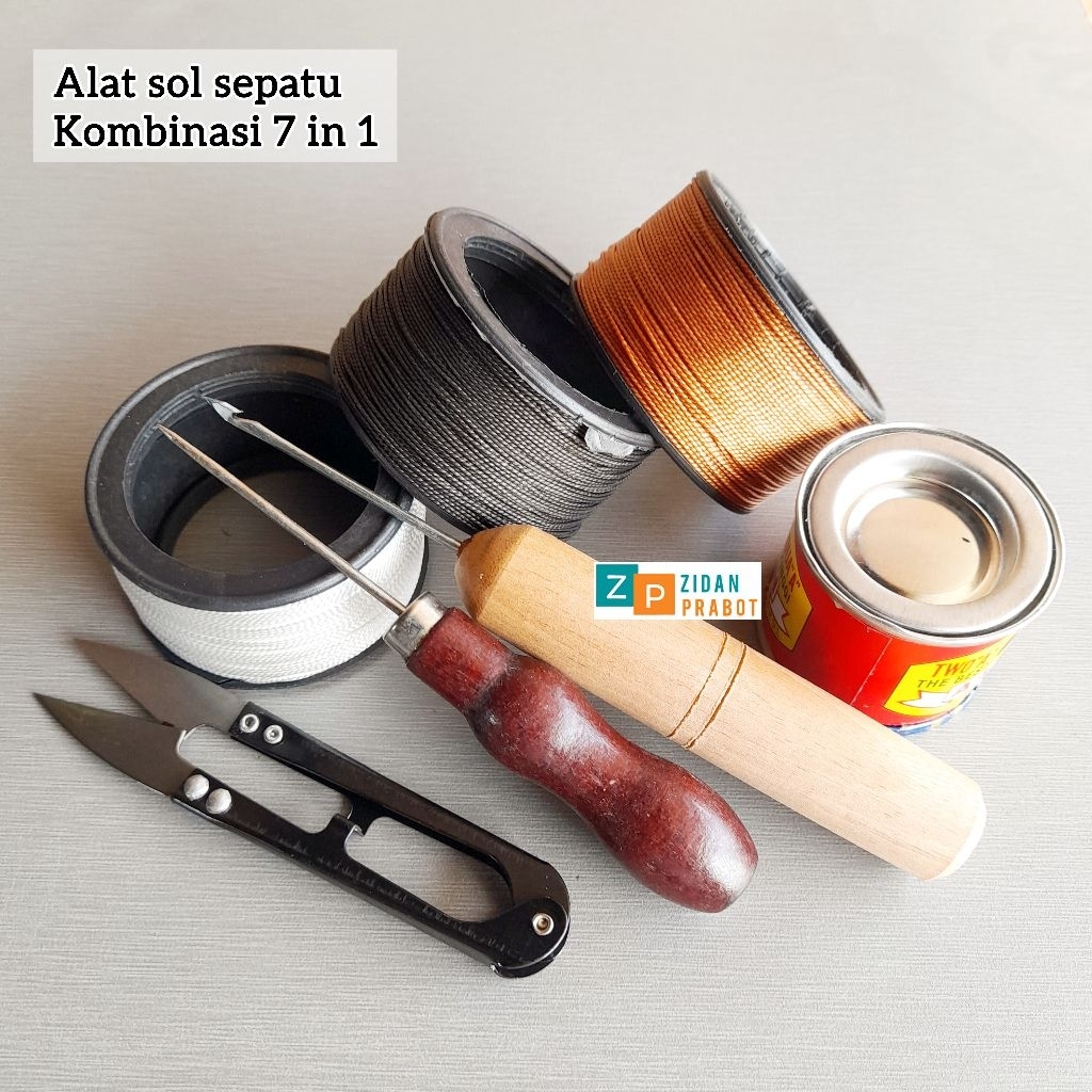 Jual Alat Sol Sepatu Kombinasi 7 in 1 Jarum Kait, Jarum Lancip, Gunting ...