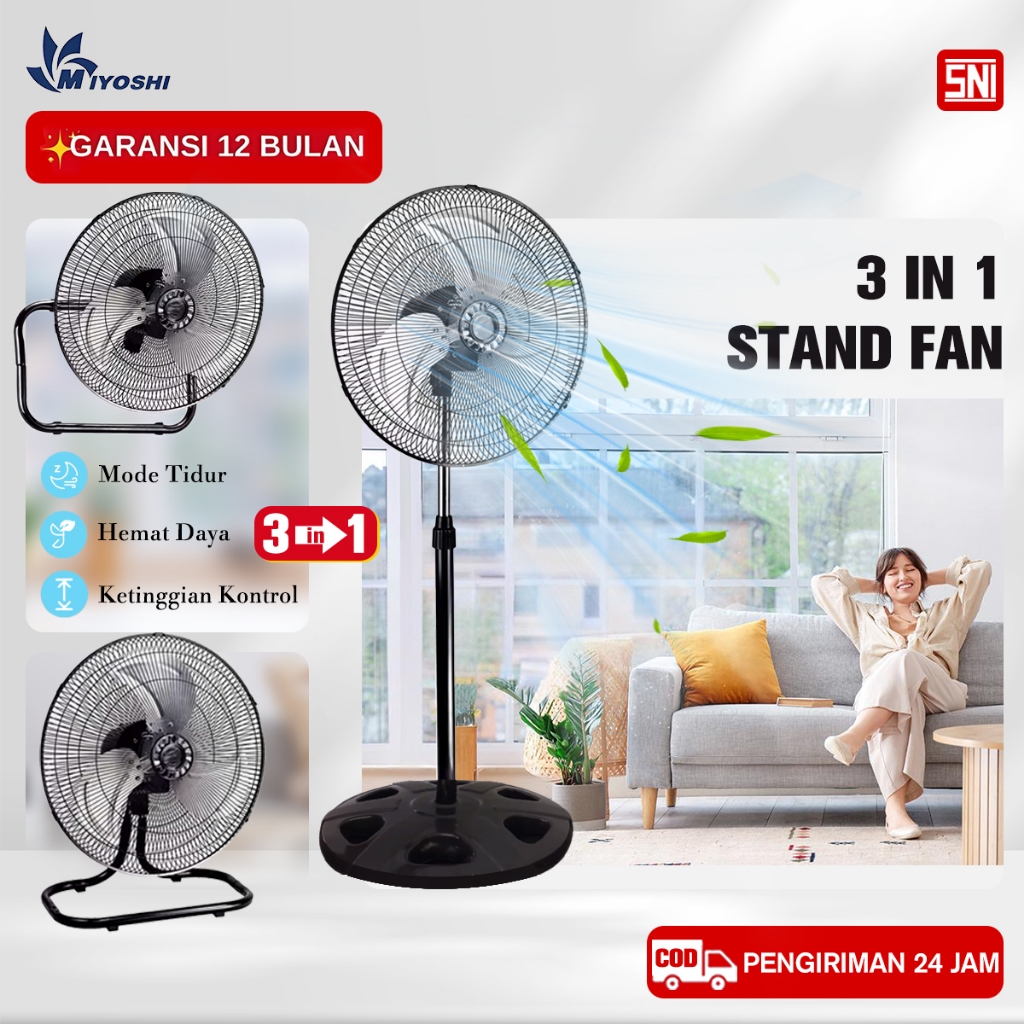 Jual Kipas Angin Besi/Kipas Angin Berdiri / Standing Fan /Meja ...