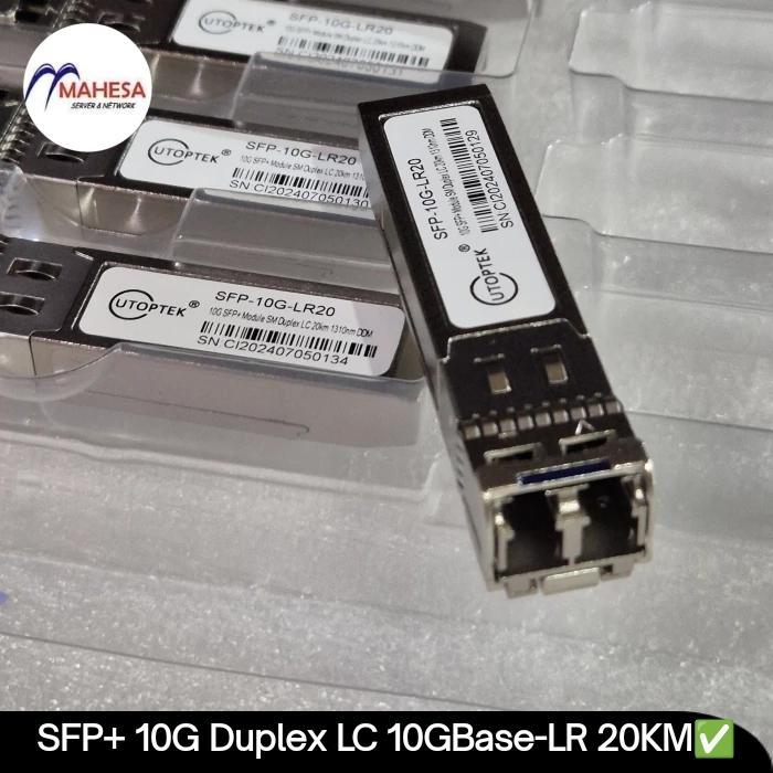 Jual SFP+ 10GBase-LR 10G 1310NM SINGLEMODE SFP 10GBPS 20KM UtopTek SFP-10G-LR 20KM SM Duplex LC ...