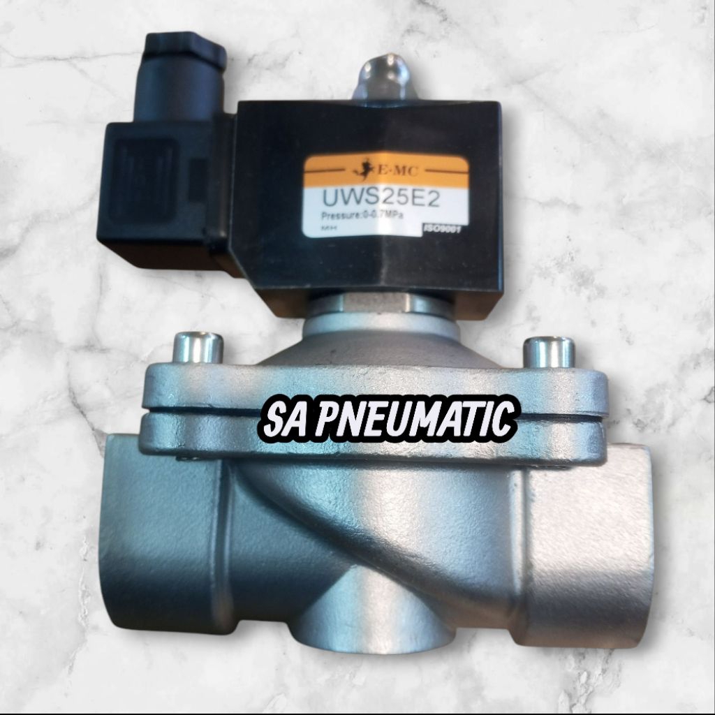 Jual Selenoid Valve Pneumatic E-MC 2 Way 1" UWS-25 AC 220 STAINLESS ...