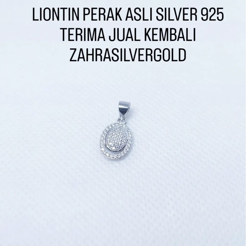 Jual Liontin Oval Kecil Perak Asli Silver 925 (Terima Jual Kembali ...