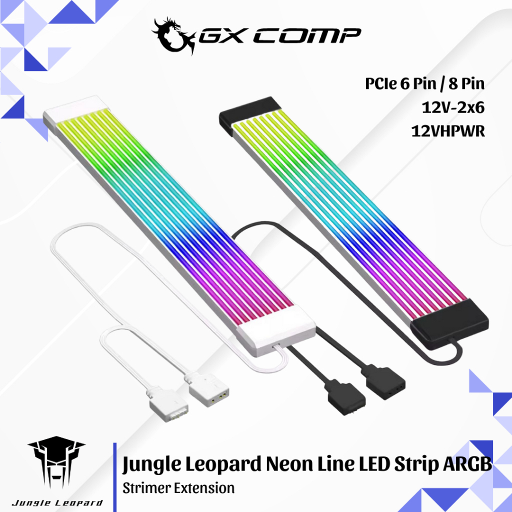 Jual Jungle Leopard Neon Line LED Strip ARGB Black & White GPU PCIe ...
