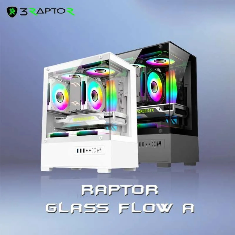 Jual 3 Power Up Raptor Glass Flow A + 3 Fan RGB 12cm - Casing Komputer ...