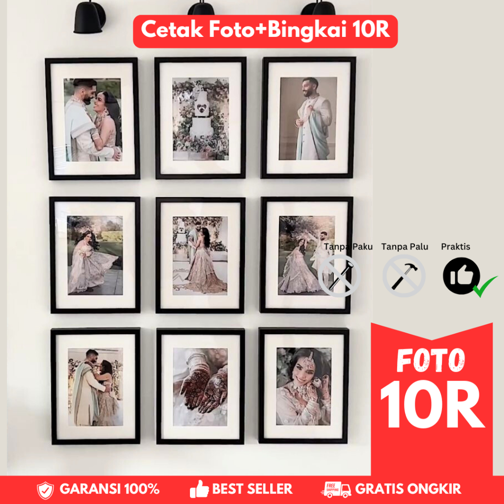 Jual Paket Cetak Foto + Bingkai 10R 20x30cm Frame Figura Poster ...