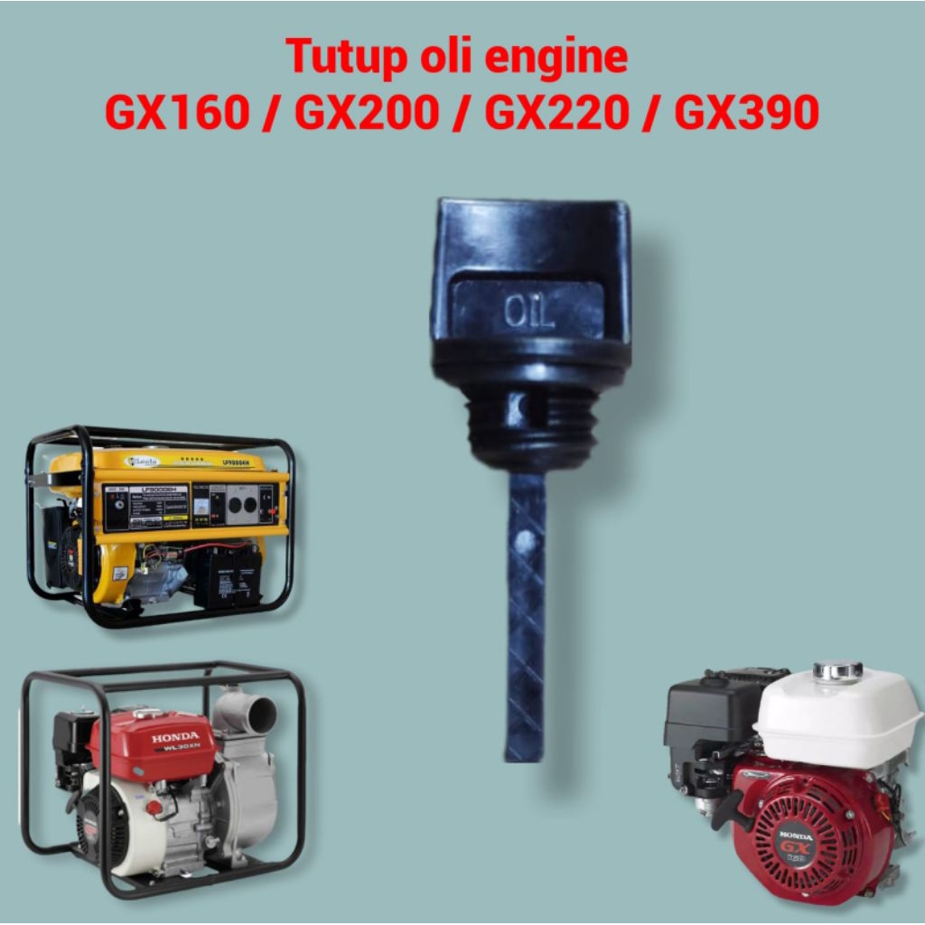 Jual Tutup oli engine GX 160 200 390 genset 2,5kw drat ukur oil diesel ...
