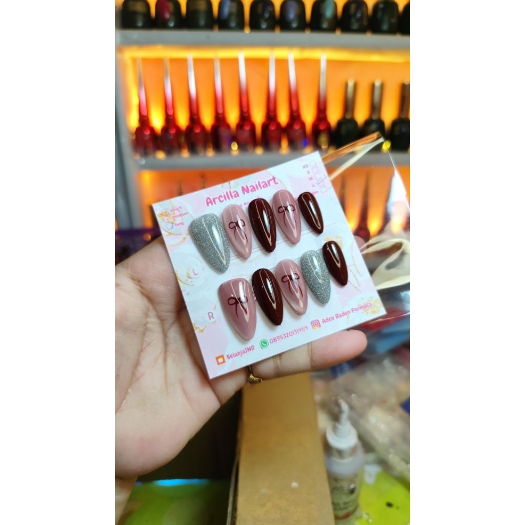 Jual kuku palsu pita ( bisa req shape) | Shopee Indonesia