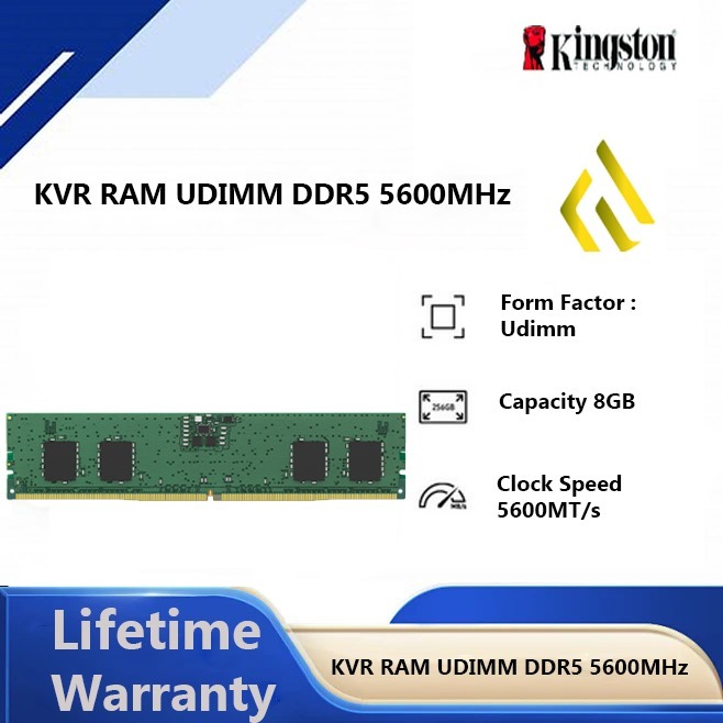 Jual Kingston Memory RAM UDIMM KVR 8GB 16GB 32GB 48GB DDR5 5600MHz CL46 ...
