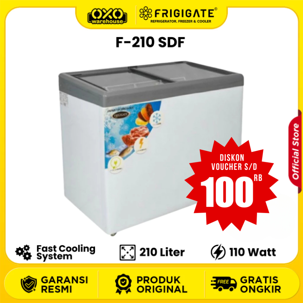 Jual Chest Freezer FRIGIGATE Type F 210 SDF 200 Liter Pembeku Frozen ...