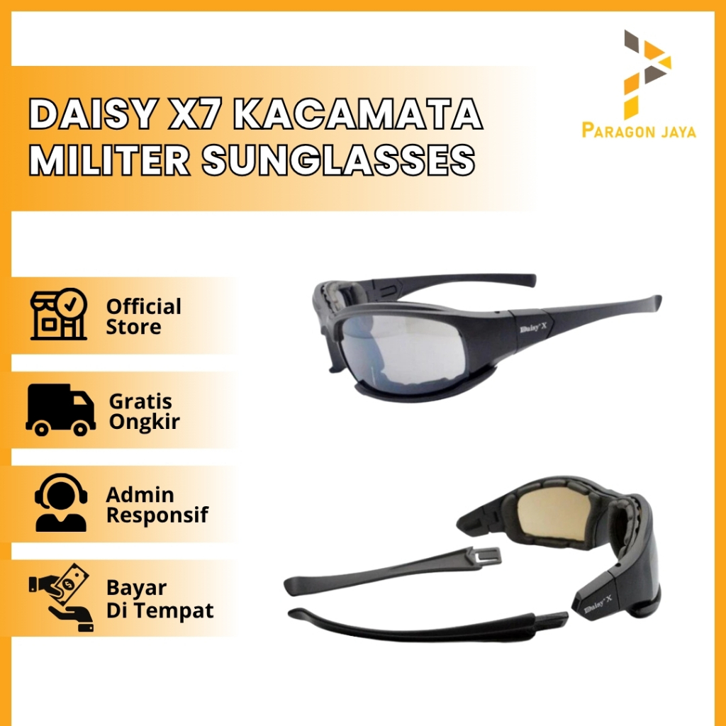 Jual Daisy x7 Kacamata Militer Sunglasses Police Military Tactical Anti ...