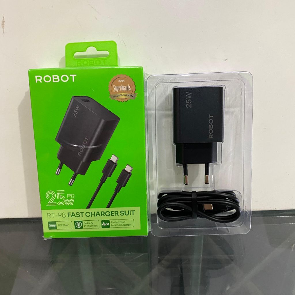 Jual ROBOT RT-P8 FAST CHARGER SUIT Safe And Fast Charging 25W With Data ...