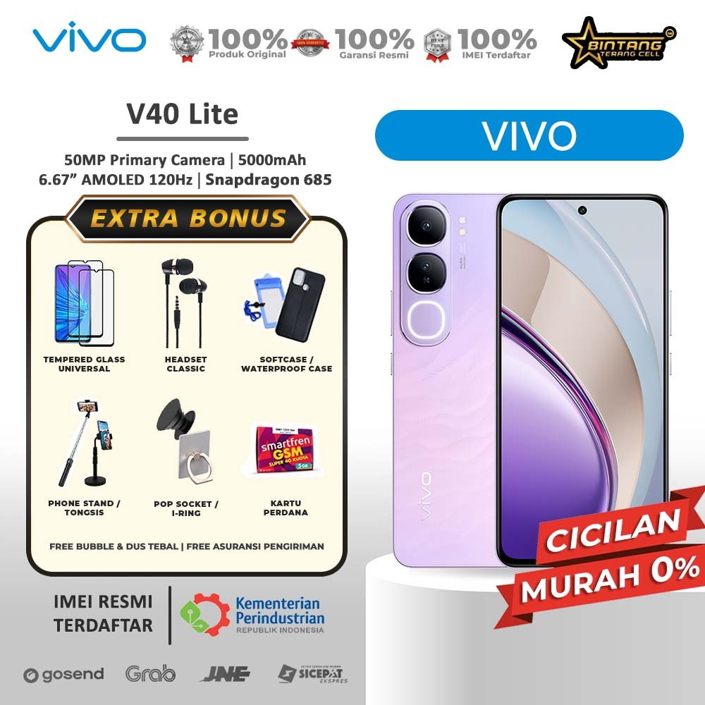 Jual Vivo V40 Lite RAM 8/128GB - 8/256GB Garansi Resmi | Shopee Indonesia