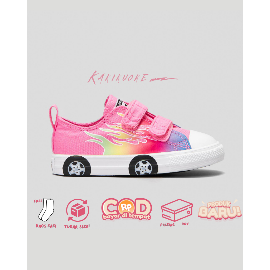 Jual Sepatu Converse Anak Chuck Taylor All Star Easy On Low Cars Flames ...