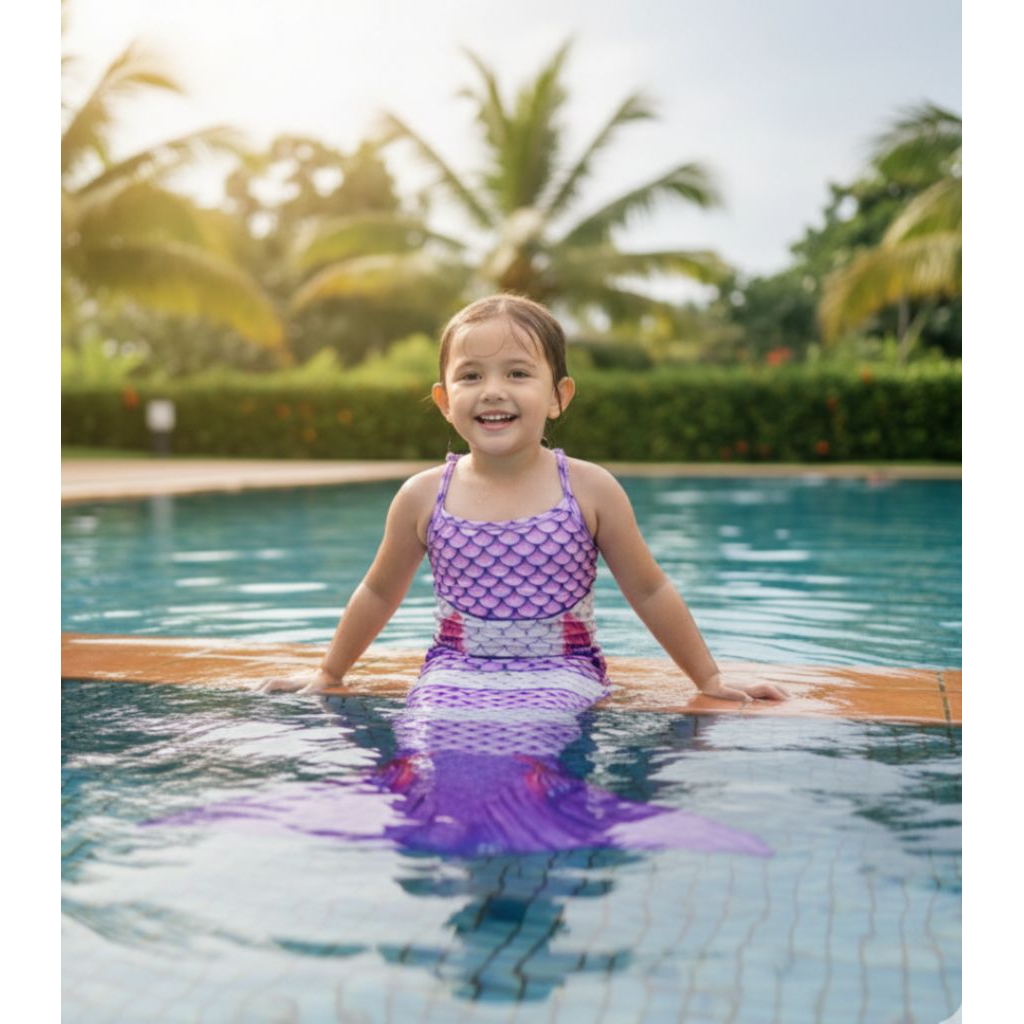 Jual kostum mermaid umur 2-12 tahun/baju duyung nemo/kostum mermaid in ...