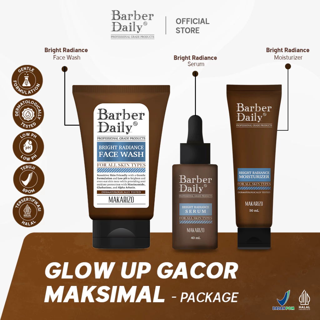 Jual MFI - Makarizo Barber Daily Paket Isi 3 - Barber Daily Bright ...