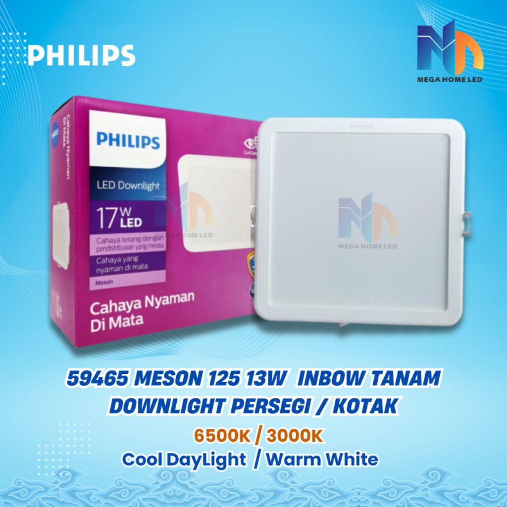 Jual Lampu Downlight LED Philips MESON 17W SQ recessed Kotak - 17W Persegi Hemat Energi Original ...
