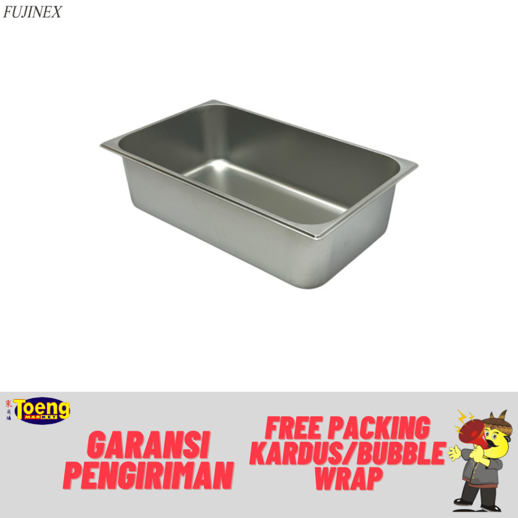 Jual Food Pan Stainnless/Gastronom - FOOD PAN S/S FX 1/1/ TINGGI 15cm FUJINEX | Shopee Indonesia
