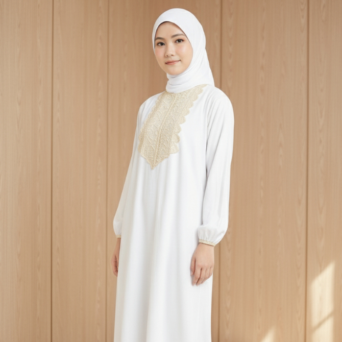 Jual Gamis Abaya Wanita Mewah Renda / Dress Muslim Lebaran / Abaya ...