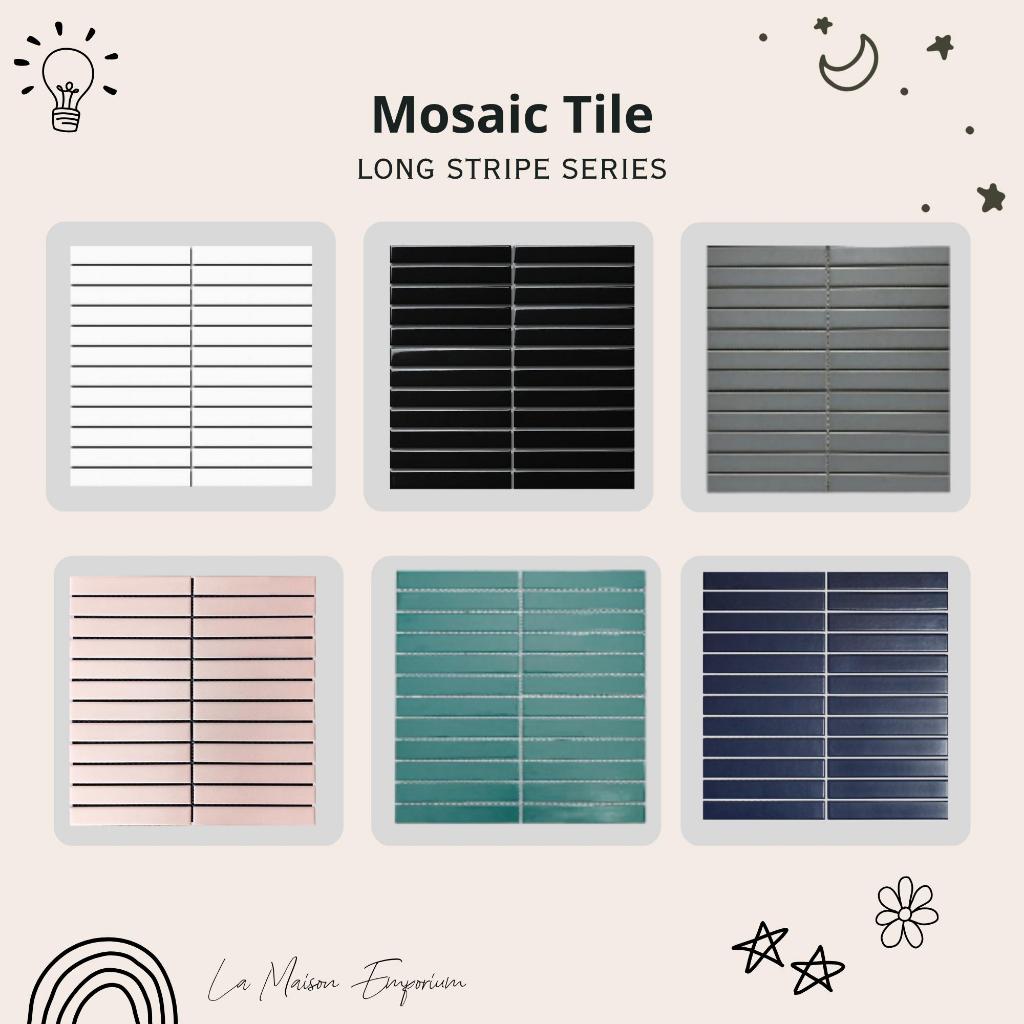 Jual LA RIGA MOSAIC KERAMIK SIN-GRES / COVE LONG STRIPE / mozaic tile ...