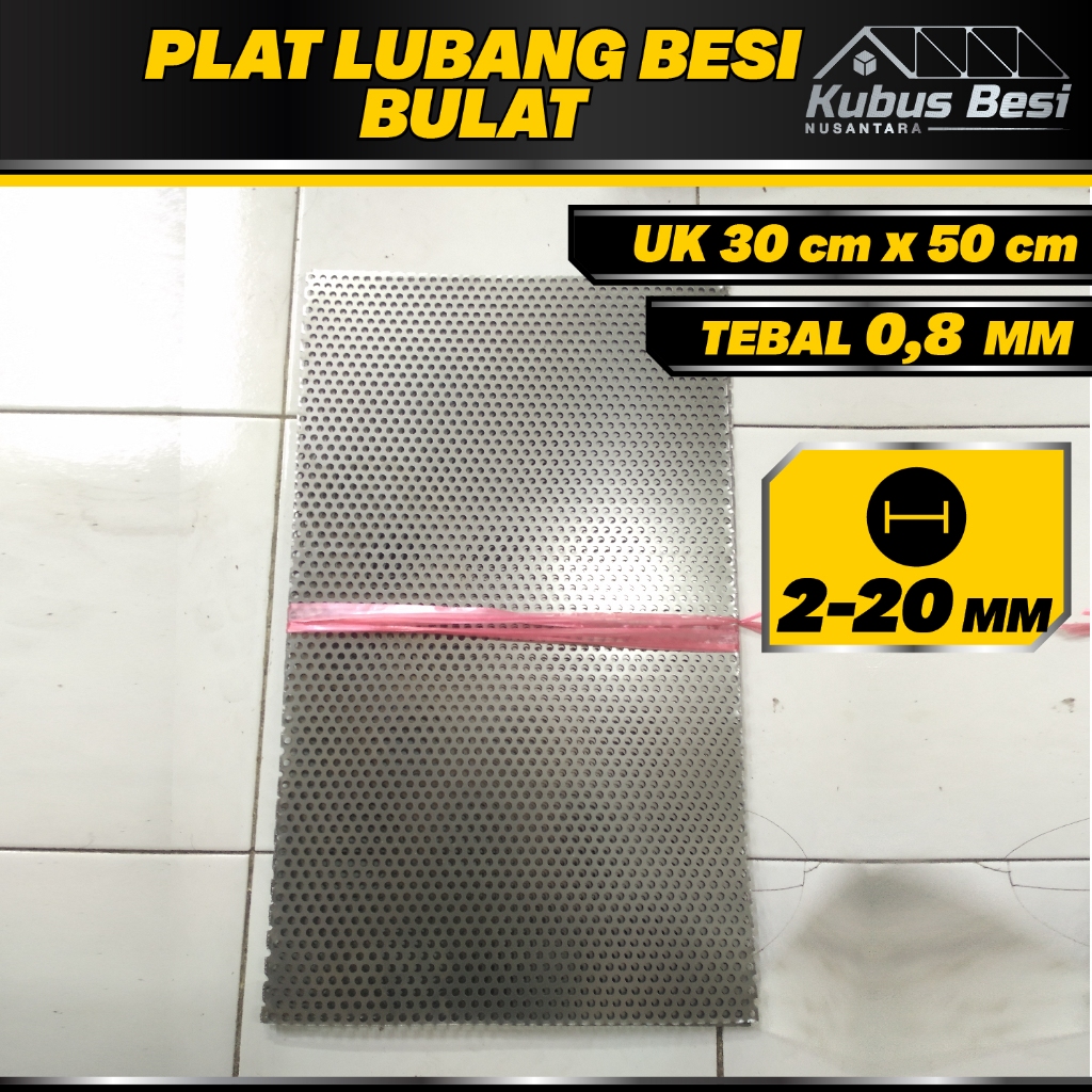 Jual 30x50 cm - Plat Lubang Bulat 2,3,4,5,6,7,8,9,10-20 mm - Tebal 0,8 ...