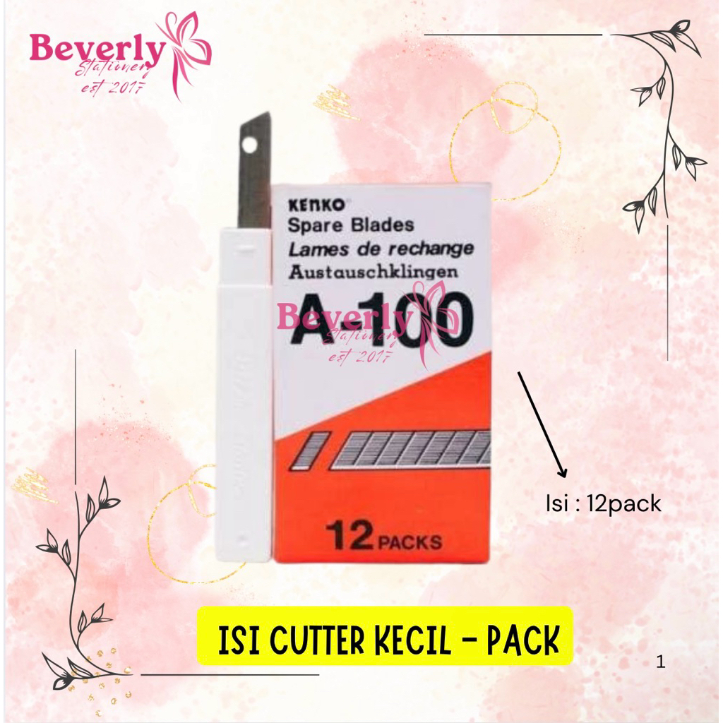 Jual ISI CUTTER A-100 KENKO / ISI CUTTER KECIL - PACK | Shopee Indonesia