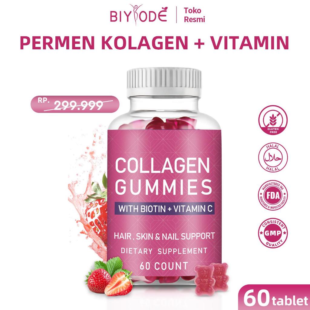 Jual BIYODE Glutathione Collagen/Collagen Gummy/Collagen Pemutih Badan ...