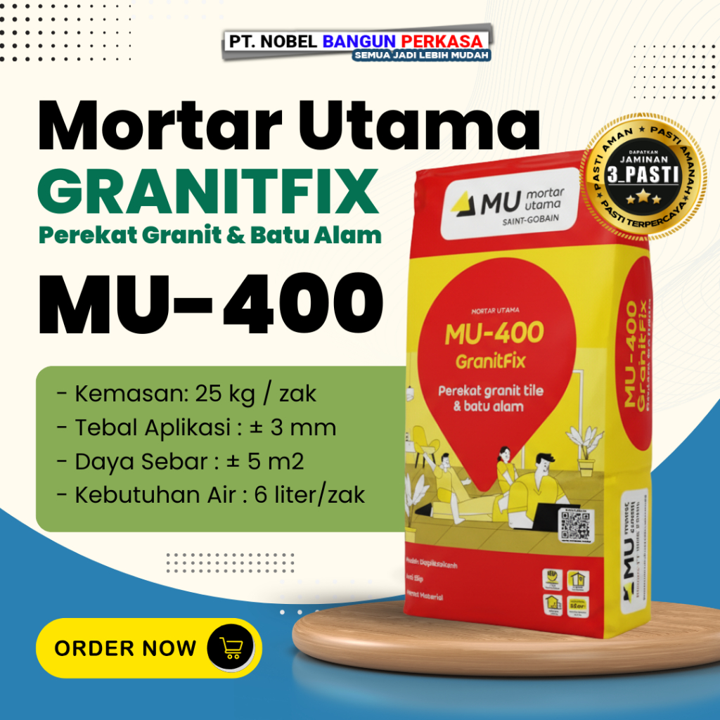 Jual Mortar Utama MU-400 Perekat Granit & Keramik / Semen Instan Tile ...