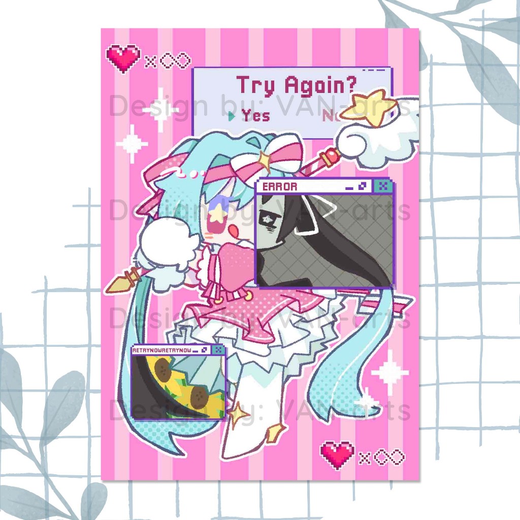 Jual Retry Now | Hatsune Miku Vocaloid Fanart Art Prints | Shopee Indonesia