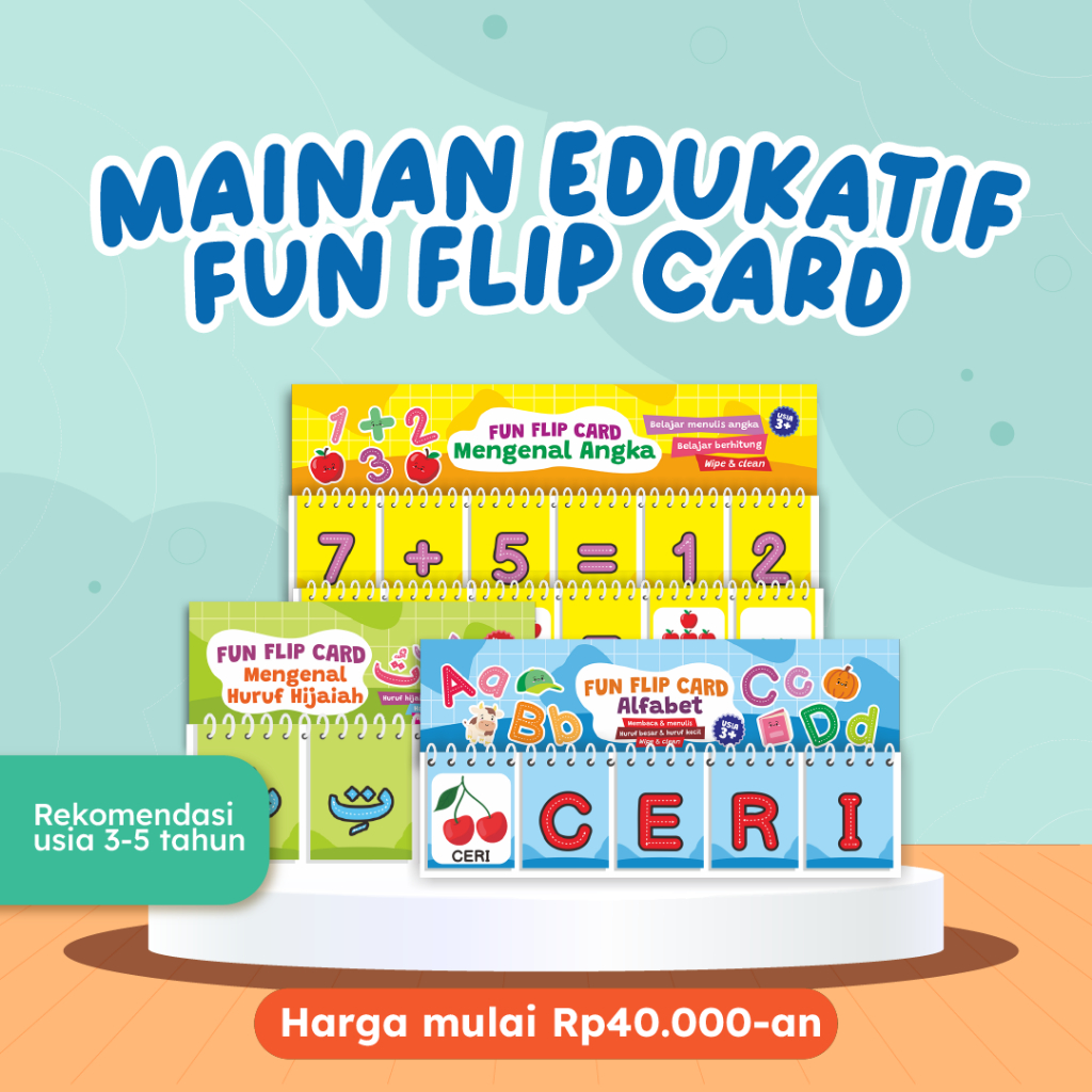 Jual Mainan Edukatif Fun Flip Card - Anak Usia 3-5 Tahun - Alfabet ...