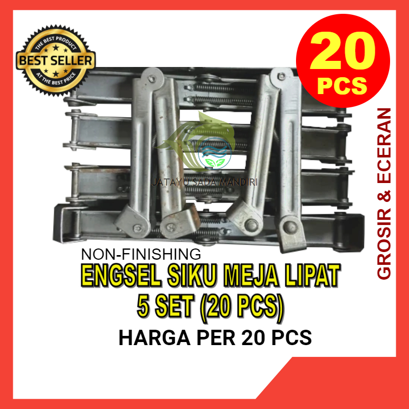 Jual JSM Engsel Siku Meja Lipat 20 Set(80 Pcs) Non Finishing | Shopee ...