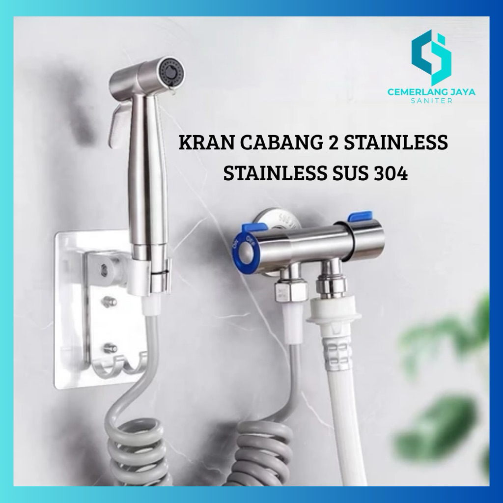 Jual CEMERLANGJAYA - Stop Kran Stainless Cabang Double Handle Kanan ...