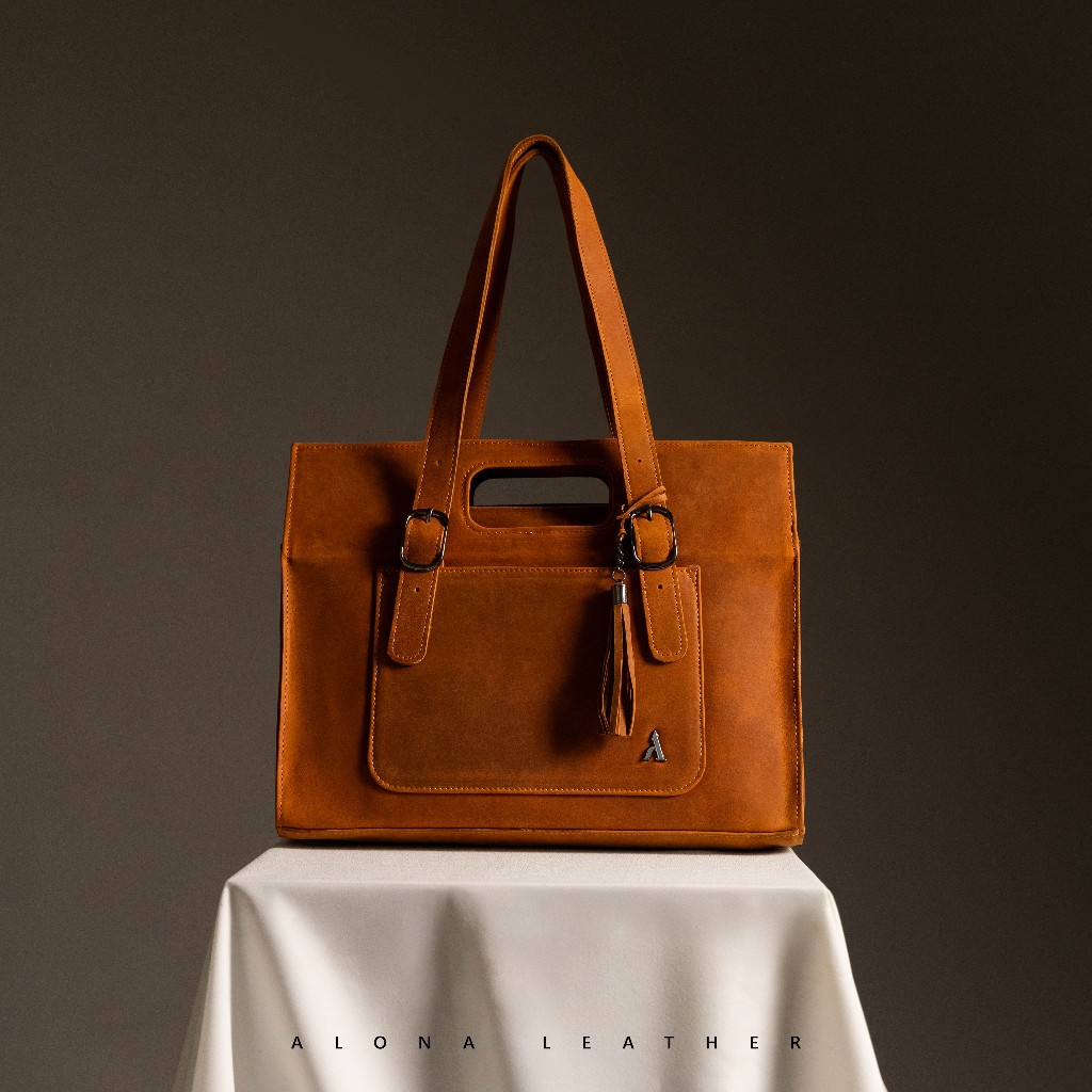 Jual Alona Leather Althea Bag - Totebag Wanita Kulit Sapi Asli Free ...
