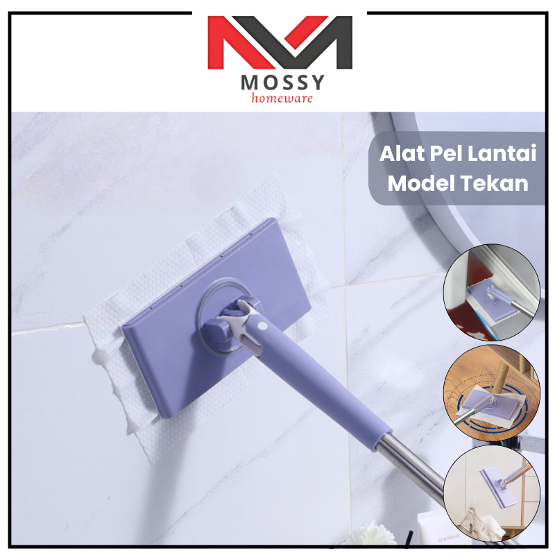 Jual MOSSY Alat Pel Lantai Model Tekan Tisu Refill Disposable / Alat ...