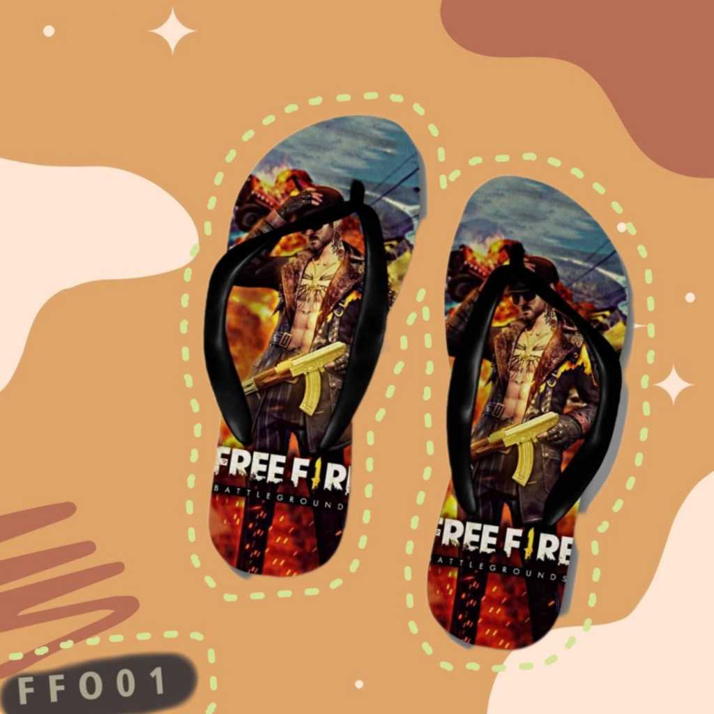 Jual Sendal Free Fire Game Sendal jepit cewe cewek sandal murah flip ...