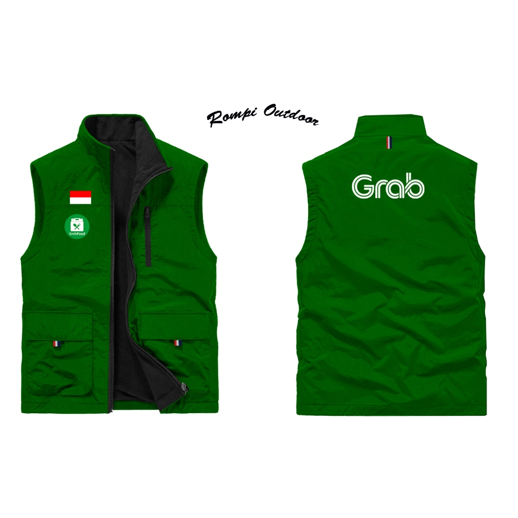 Jual Rompi Grab | Jaket Grab | Rompi Ojol Driver | Rompi Casual Grab ...