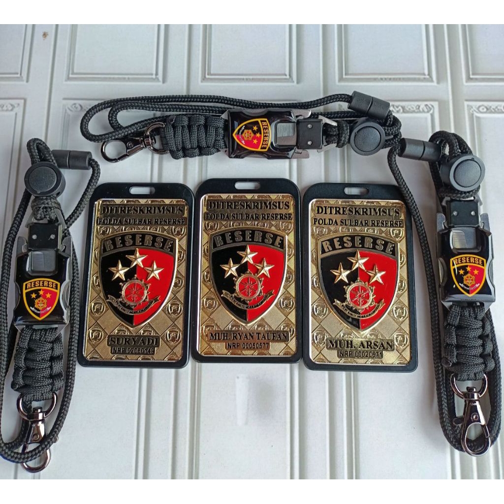 Jual custom id card reserse reskrim bareskrim | lanyard tactical polri ...