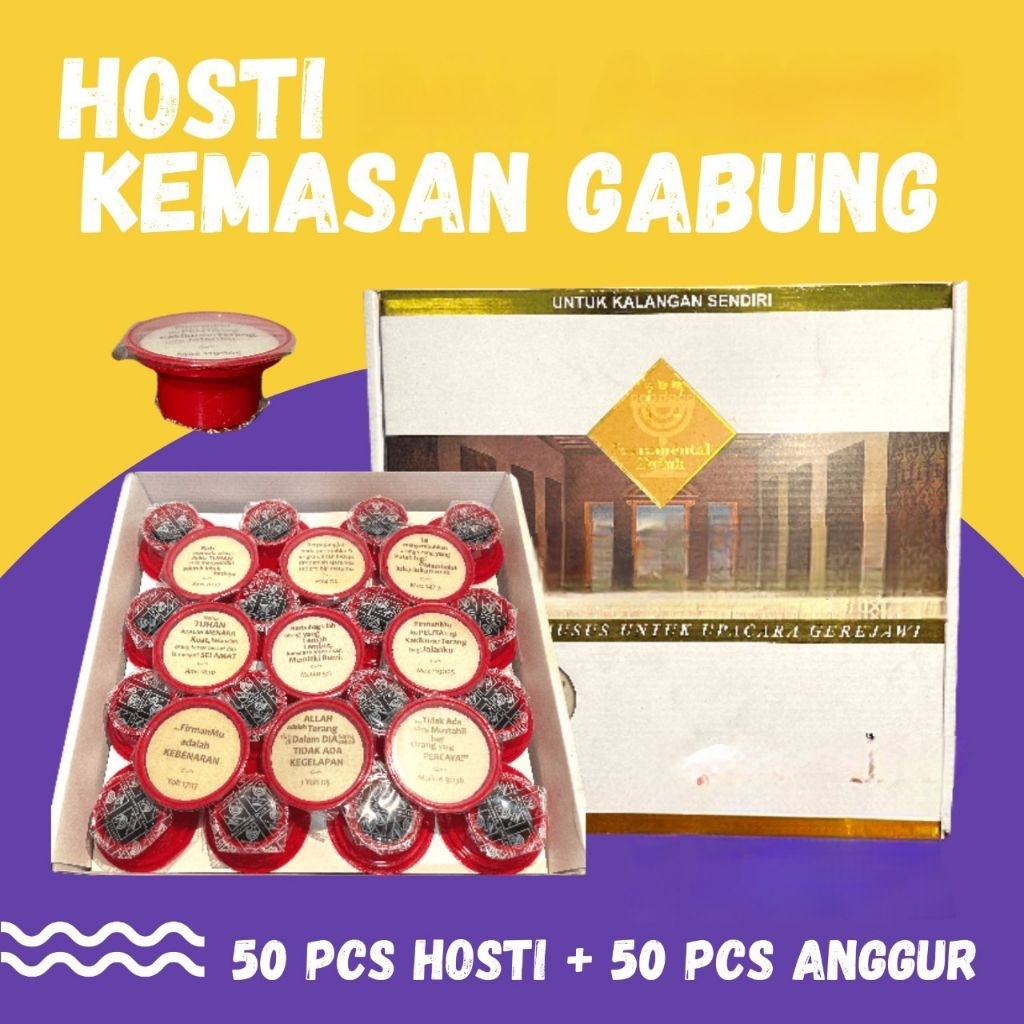 Jual Hosti Ayat dan Perjamuan Kudus Kemasan Gabung (Bolak Balik ...