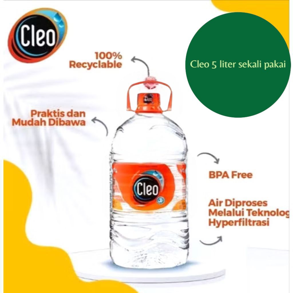 Jual Cleo air mineral 5liter / Cleo galon air mineral 5 liter | Shopee ...