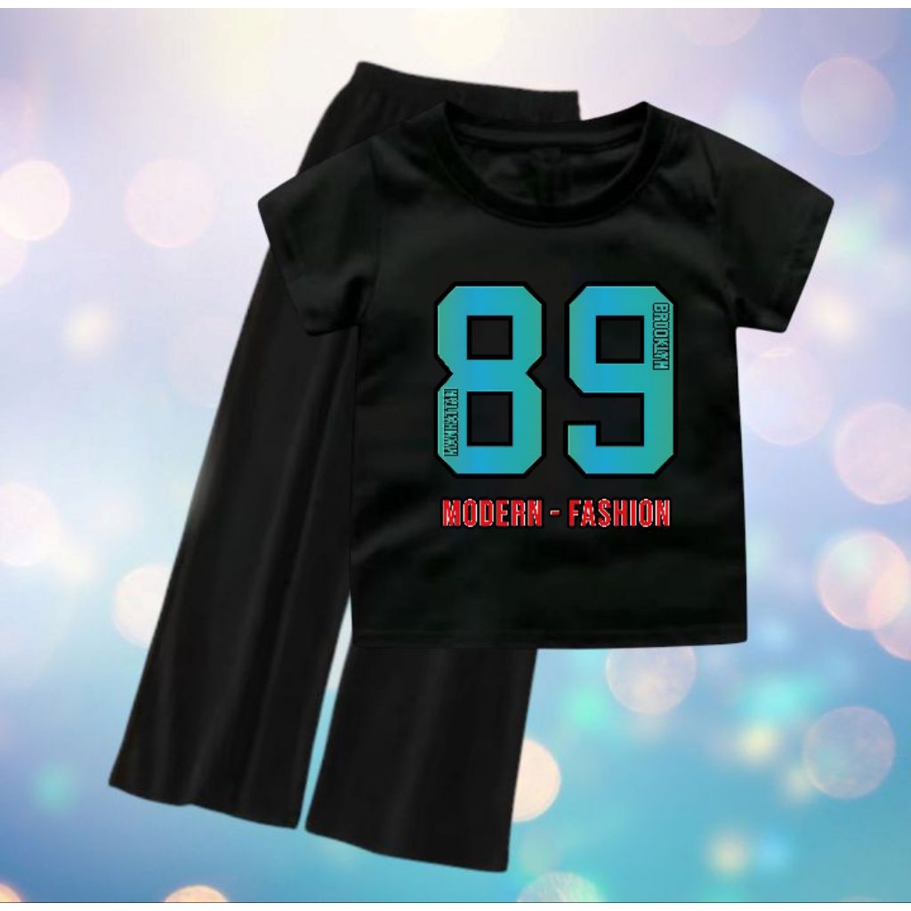 Jual Setelan Kaos ANGKA 89 Anak 5-12 Tahun dan Celana Kulot Voxy ...
