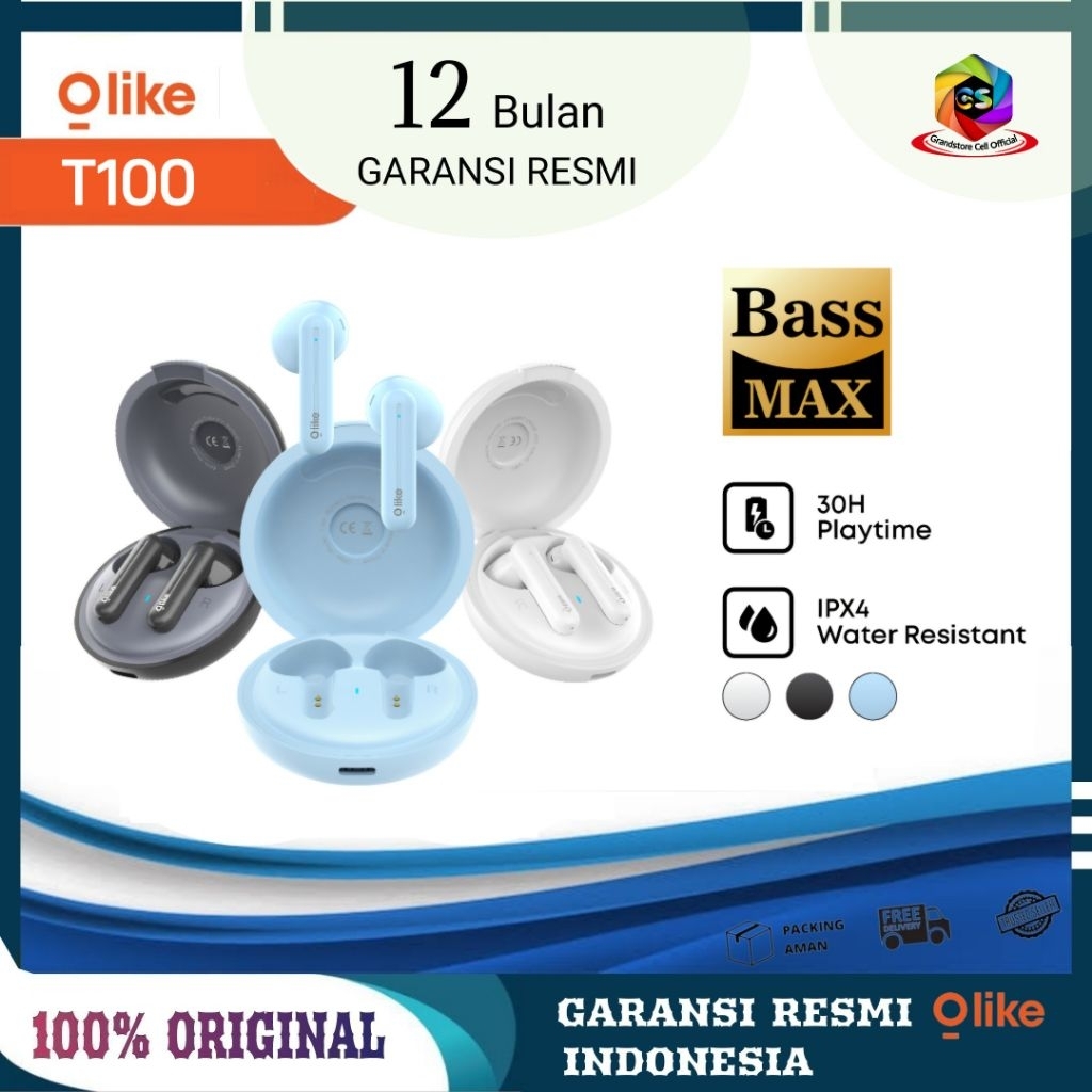 Jual OLIKE TWS T100 - True Wireless Headset Bluetooth Earphones GARANSI ...