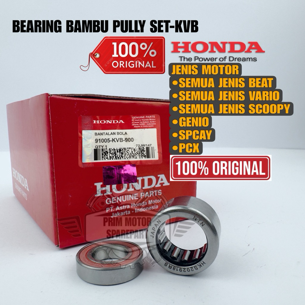 Jual Original 100% Bearing laher bambu as pully cvt Honda vario, Honda ...