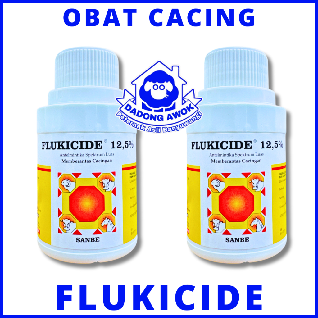 Jual FLUKICIDE 12,5% - FLUKICIDE ORAL 100 ml - obat cacing kambing ...