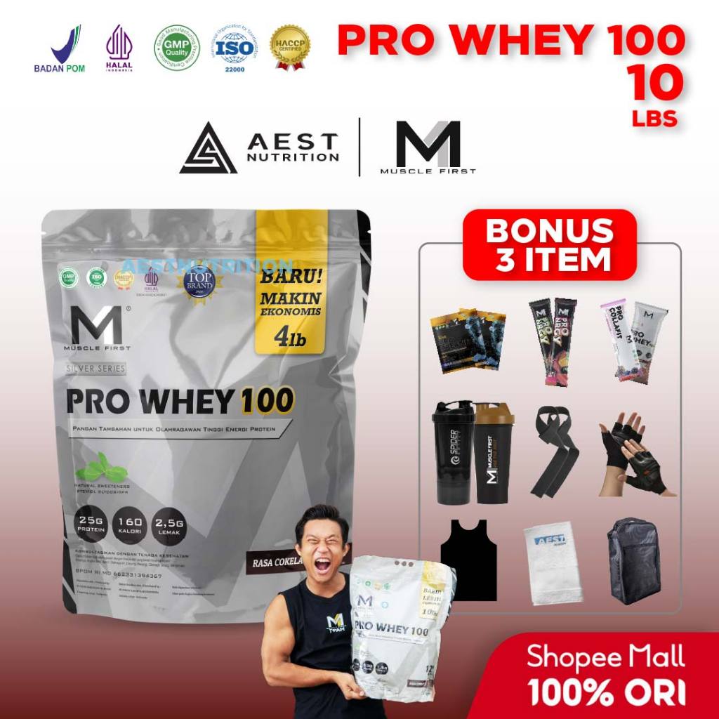 Jual Muscle First Pro Whey 10 lbs Whey Protein Isolate Concentrate ...
