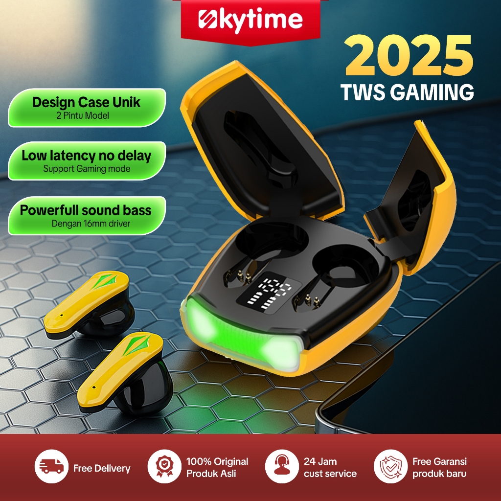 Jual Skytime TWS Gaming True Wireless Bluetooth Earphone V5.4 Low ...