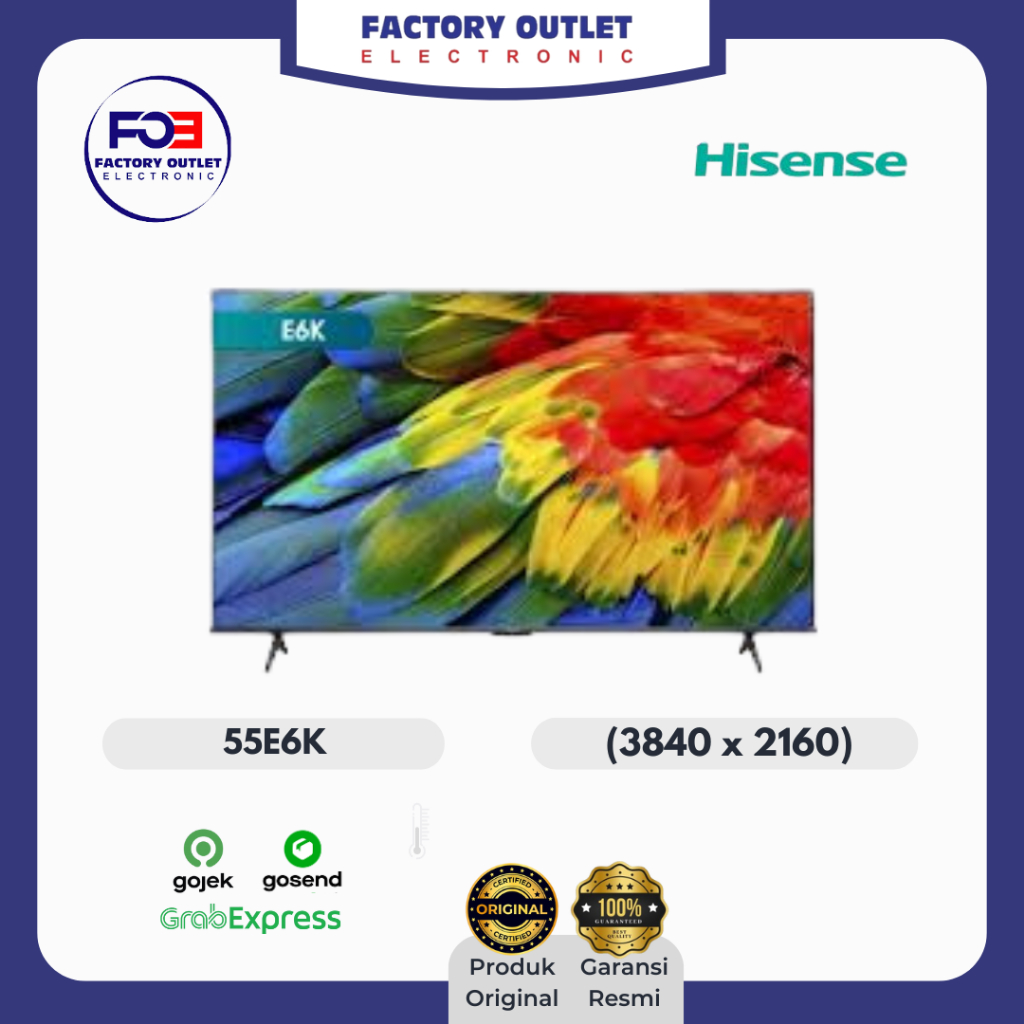 Jual LED TV 55E6K Vidaa Smart 4K UHD 55 Inch Bezelles Design Dolby ...