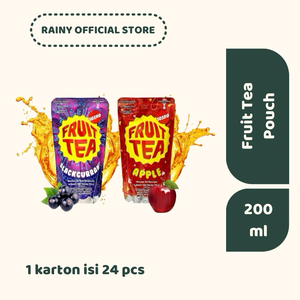 Jual [1 Karton] Fruit Tea Kemasan Pouch 200 ml | Shopee Indonesia