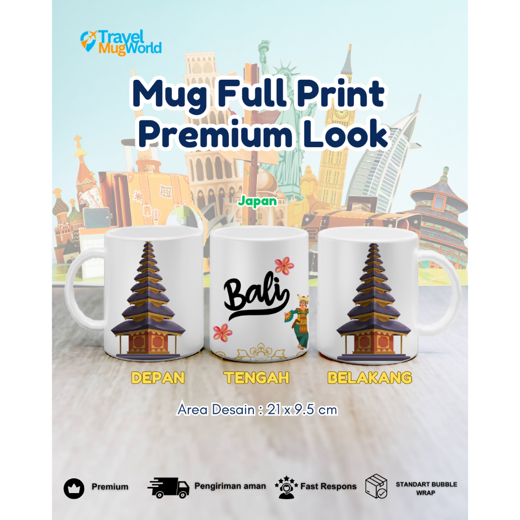 Jual Mug Souvenir Keramik Bali Indonesia Pulau Dewata – Oleh-oleh ...