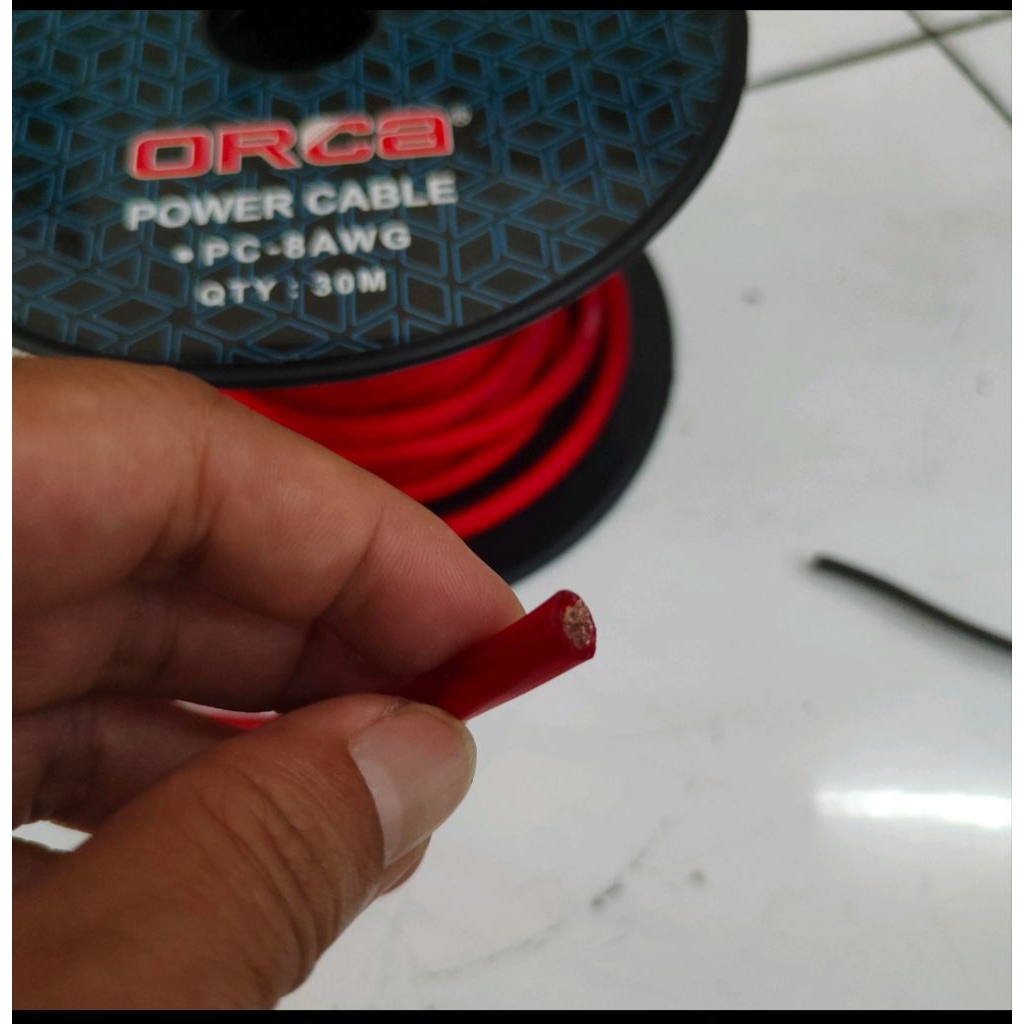 Jual Kabel Audio Mobil 8 AWG Orca Power Cable PC-8AWG per meter ...