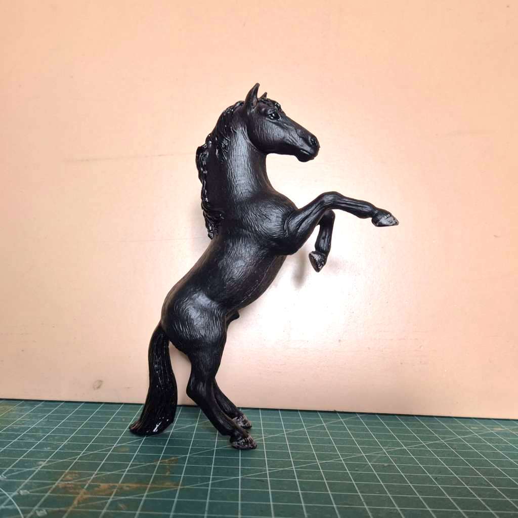 Jual Hewan Kuda hitam horse black mustang stallion PVC Miniatur diorama ...