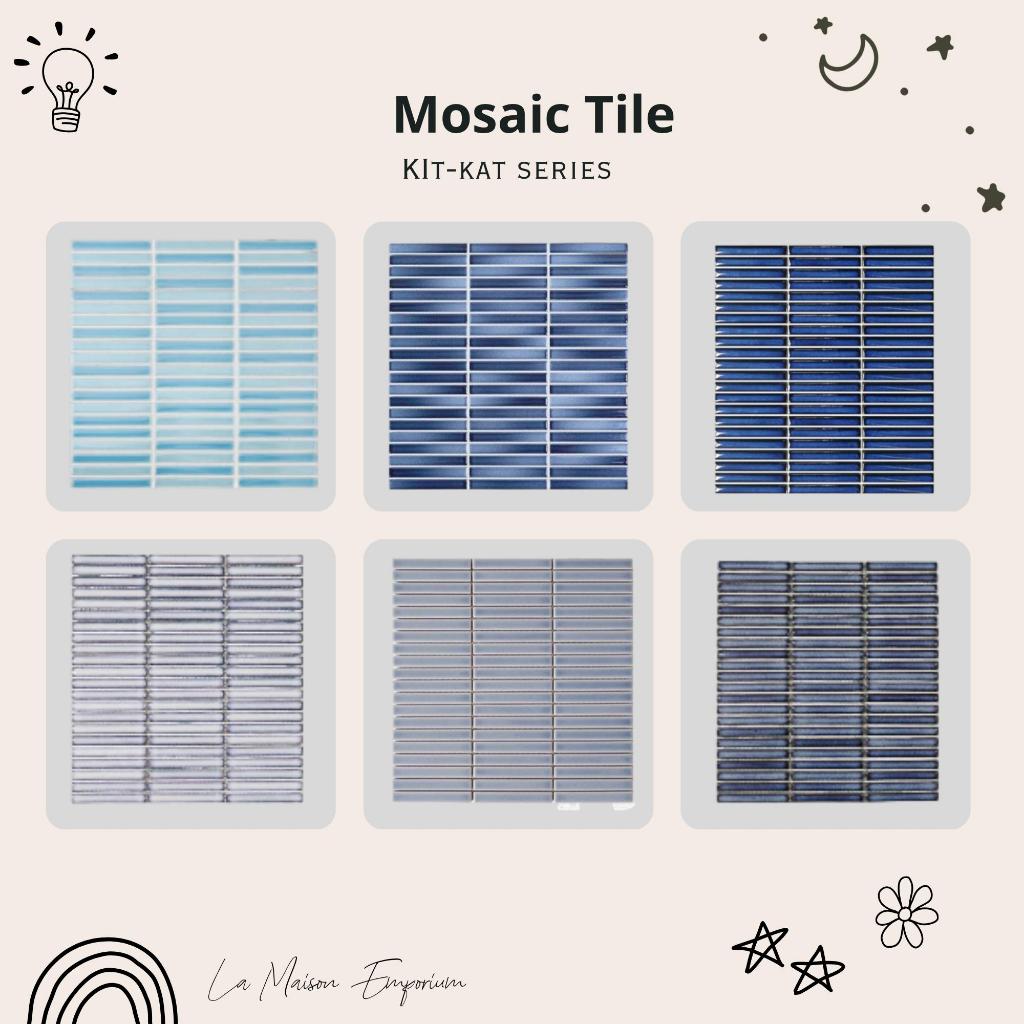 Jual Mosaic Tile grey Kitkat / Mosaik / Keramik Dinding Lantai ...