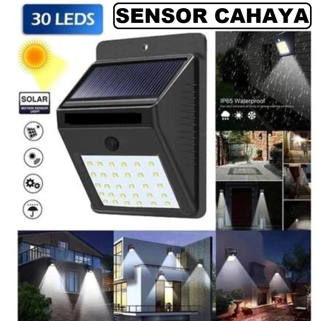 Jual Lampu Solar 30LED Motion Sensor Security Wall Lights Waterfroof ...